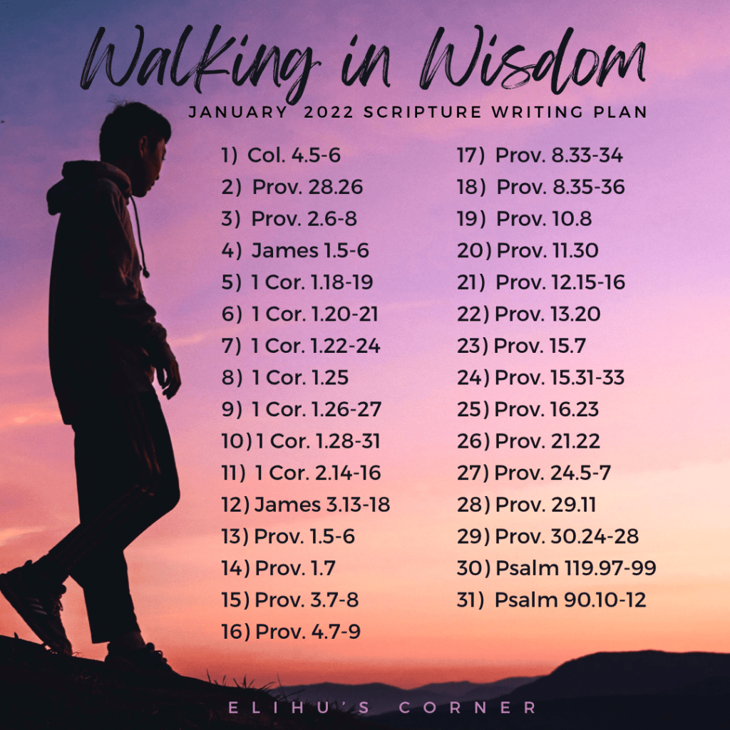 God is My Refuge: January 2024 Scripture Writing Plan – Elihu's Corner