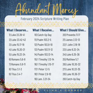 Scripture Writing Plans – Elihu's Corner