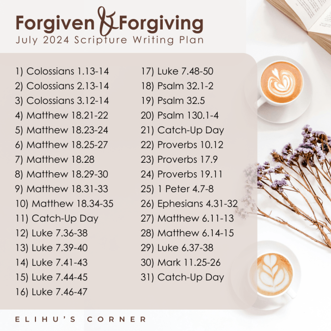 Scripture Writing Plans – Elihu's Corner
